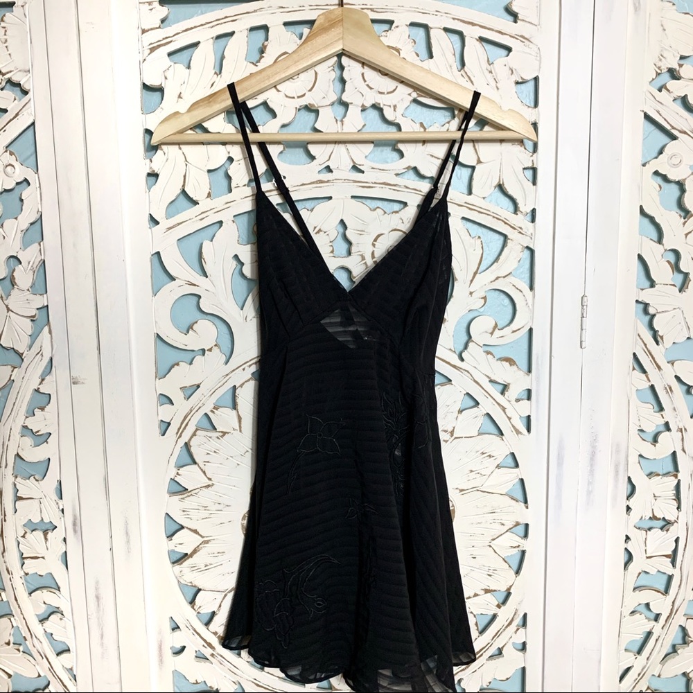 Victoria’s Secret Sheer Black Floral Babydoll - Gem